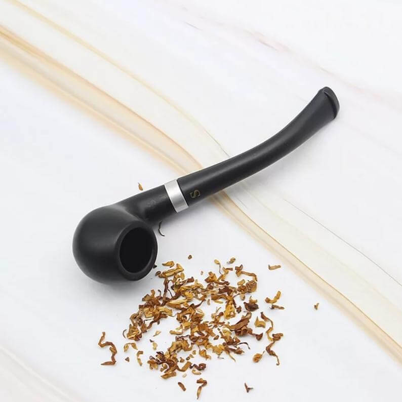 Handheld Smoking Wooden Tobacco Bent Pipe - Brick Cigars Kenya